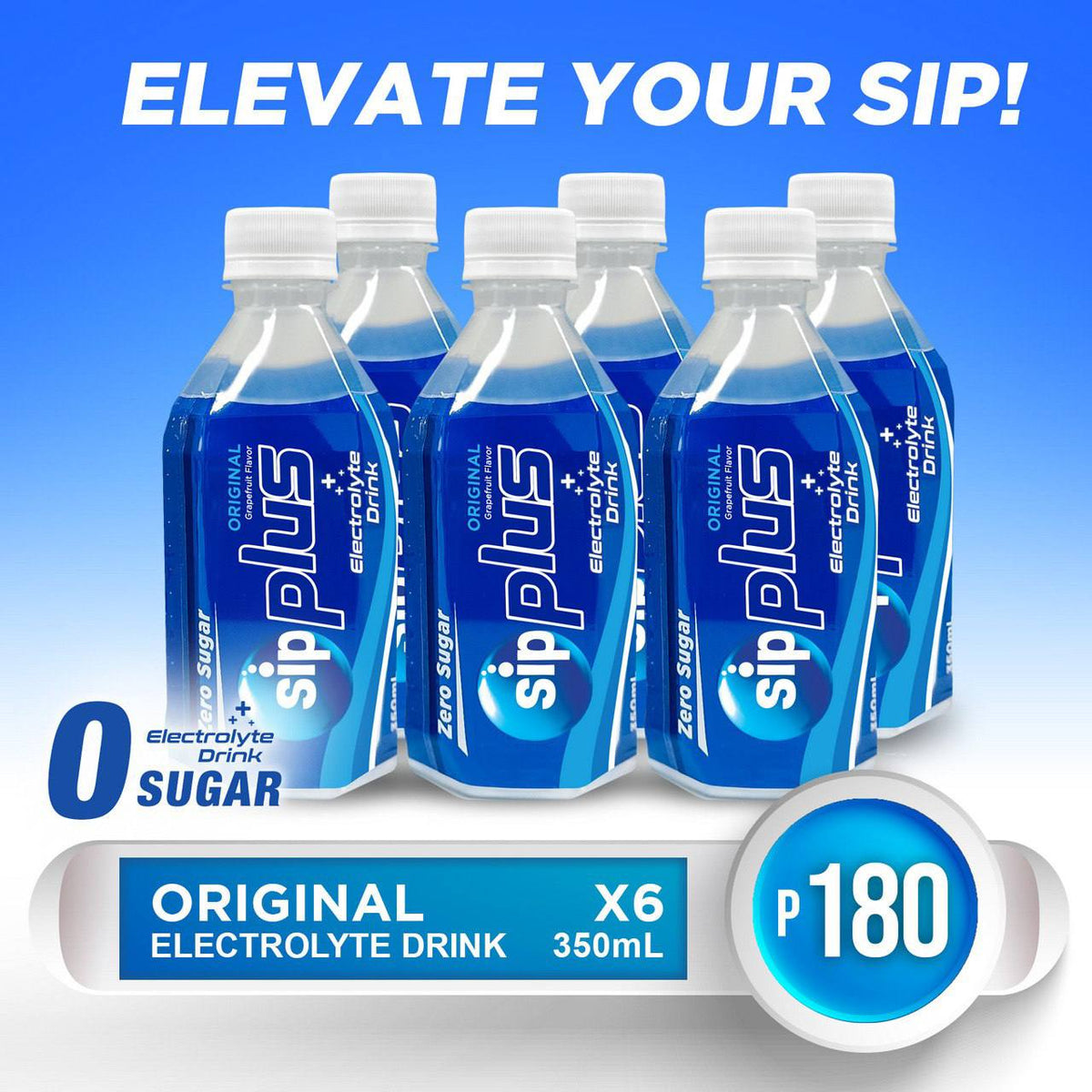 Sip Plus Electrolyte Drink- Original Flavor (350mlx6) – PacSyn Mart