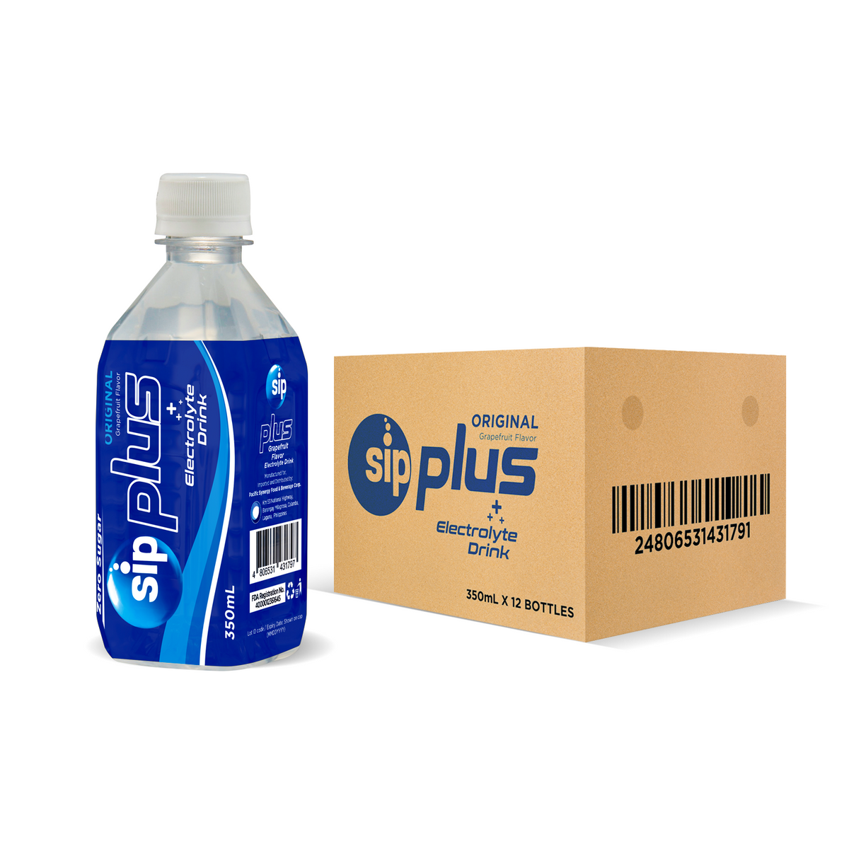Sip Plus Electrolyte Drink- Original Flavor (350mlx12) – PacSyn Mart