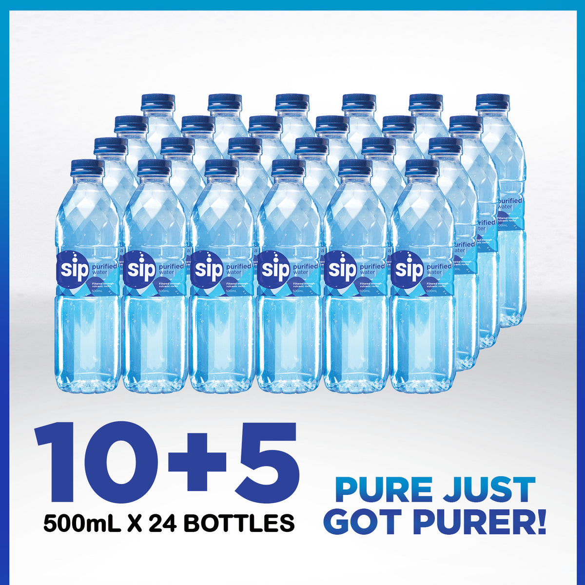 Order Now: SIP PURIFIED WATER 10+5 (10 Cases 500ML + FREE 5 Cases 500M ...